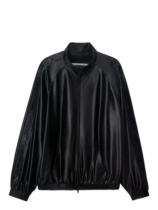 Alexander Wang Embossed Logo Panel Track Jacket - Black