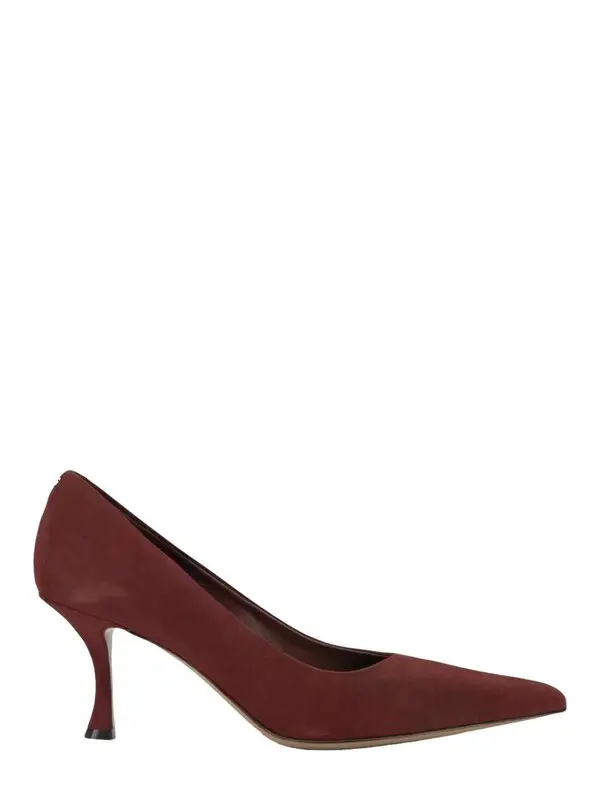 FERRAGAMO Kid Suede Pump Shoes - Red