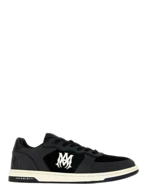 Amiri Newport Crystal Embellished Suede Sneakers - Black