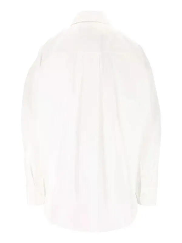 Jacquemus Logo Embroidered Cotton Shirt - White