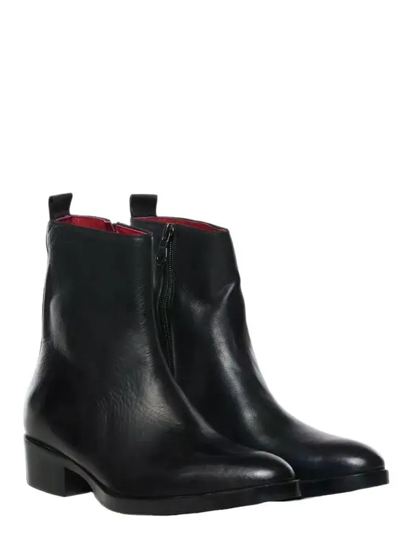 GIULIANO GALIANO Simon Leather Ankle Boots - Black