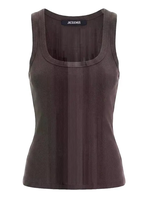 Jacquemus Grosgrain Tank Top - Brown