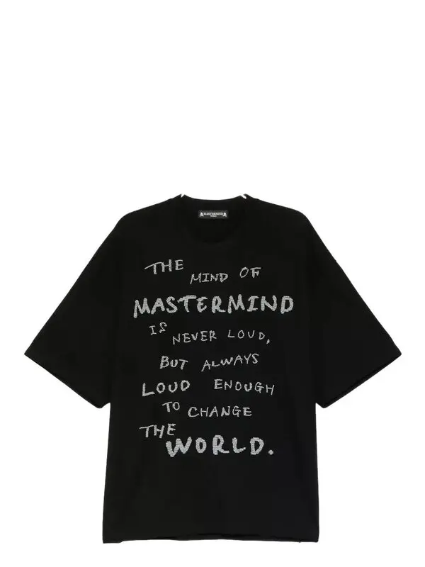 MASTERMIND WORLD Slogan-print T-shirt - Black