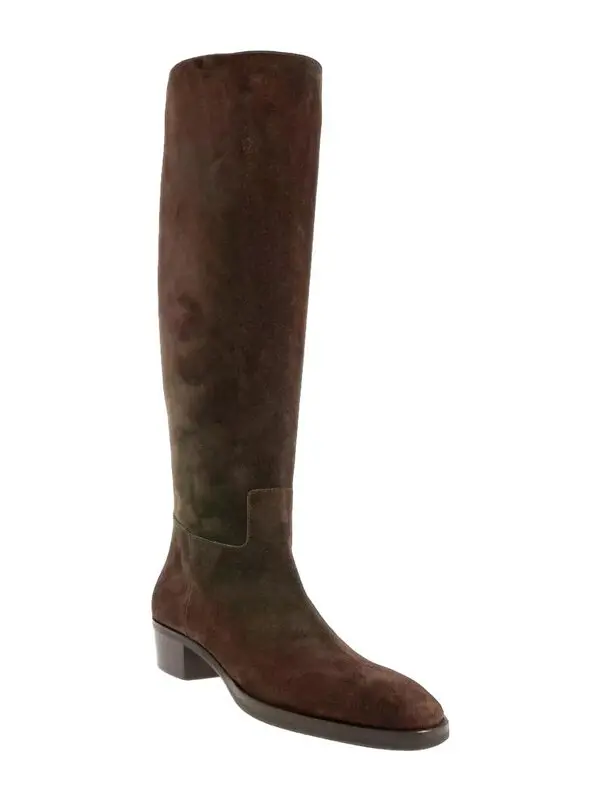 JIMMY CHOO Suede Pull-on Boots - Brown
