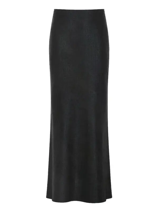 Elisabetta Franchi Crocodile-effect Maxi Skirt - Black
