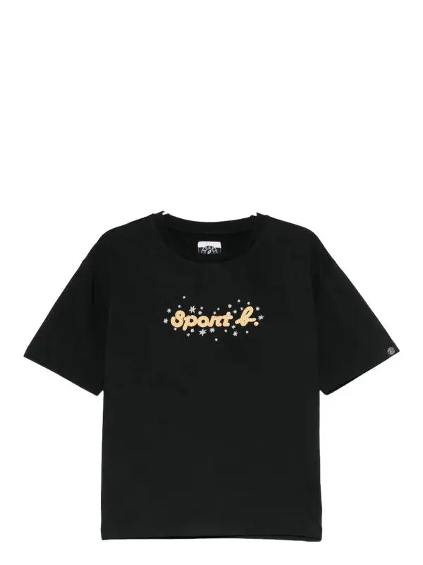 AGNES B. Logo Print T-shirt - Black