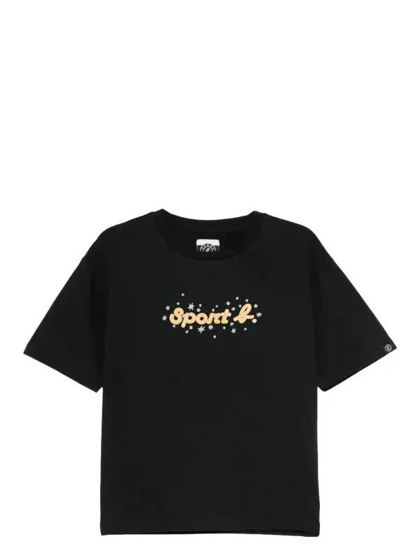 AGNES B. Logo Print T-shirt - Black