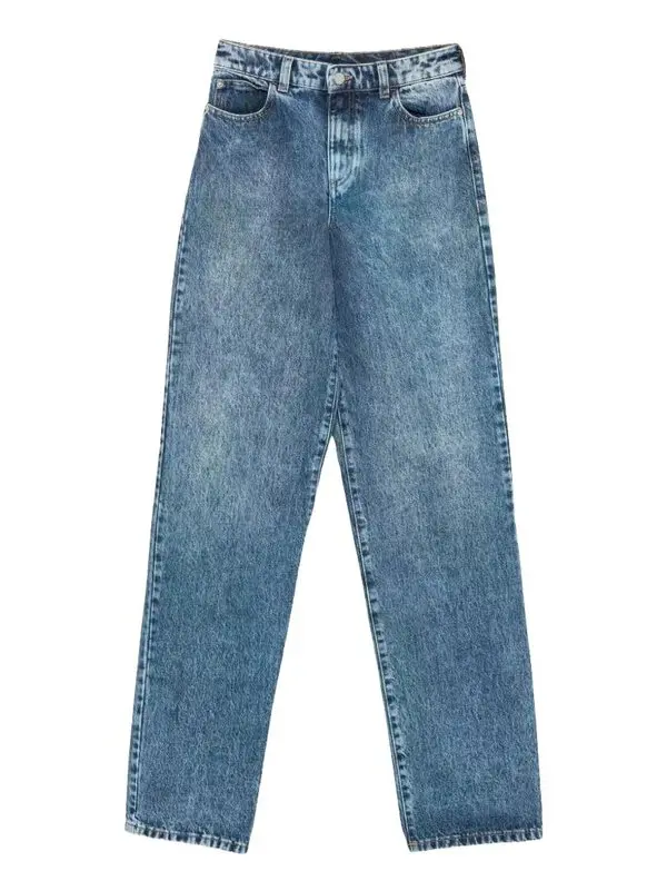 Emporio Armani Acid Wash Straight Leg Jeans - Blue