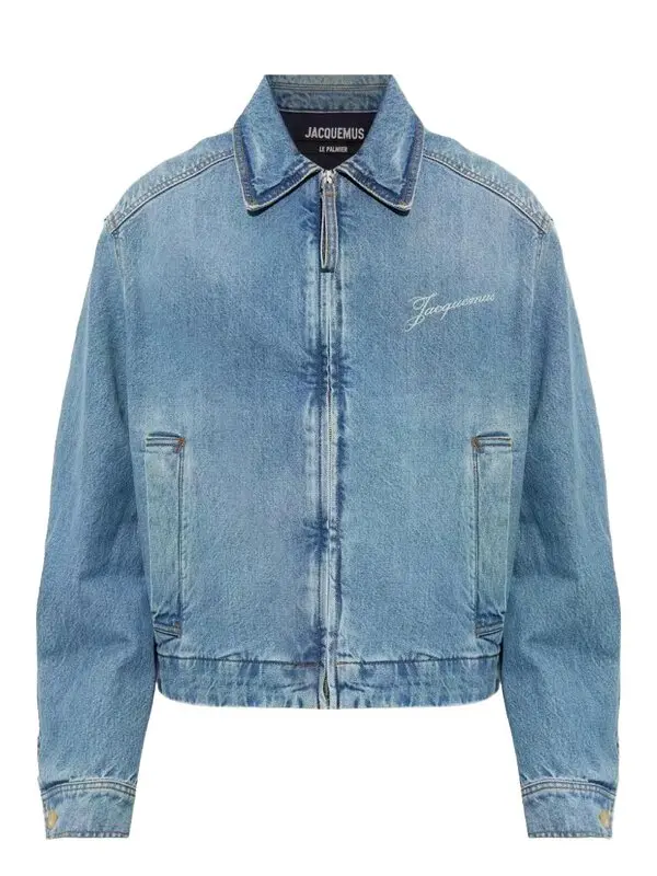 Jacquemus De-nîmes Canevas Zip-up Denim Jacket - Blue