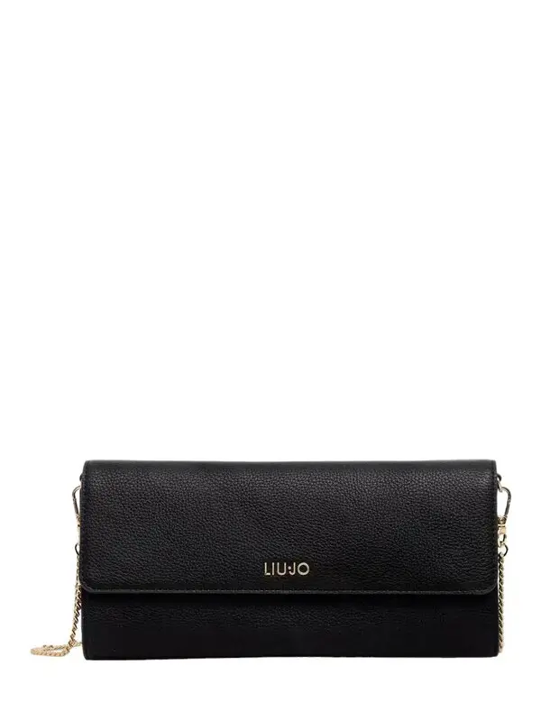 Liu Jo Logo Plaque Chain Strap Clutch - Black