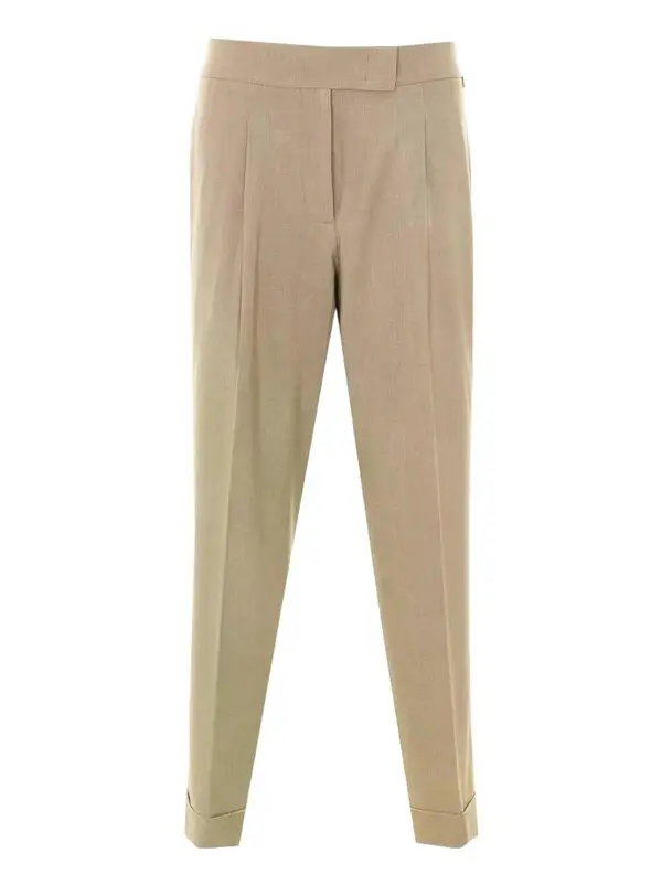 Liu Jo Loose-fit Cuffed Trousers - Neutrals