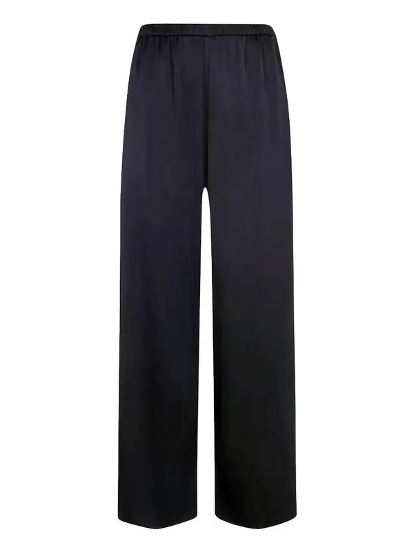 BY MALENE BIRGER Louis Trousers Satin Wide Leg - Black