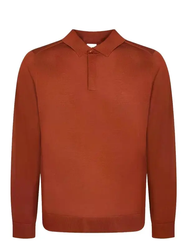 Paul Smith Rust Washable Merino-wool Polo Shirt - Brown