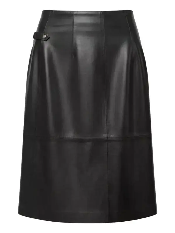 John Richmond Ring Detail Paneled Midi Skirt - Black
