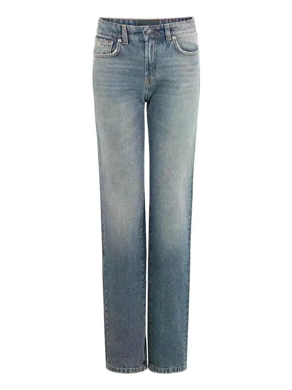 John Richmond Washed Straight-leg Jeans - Blue