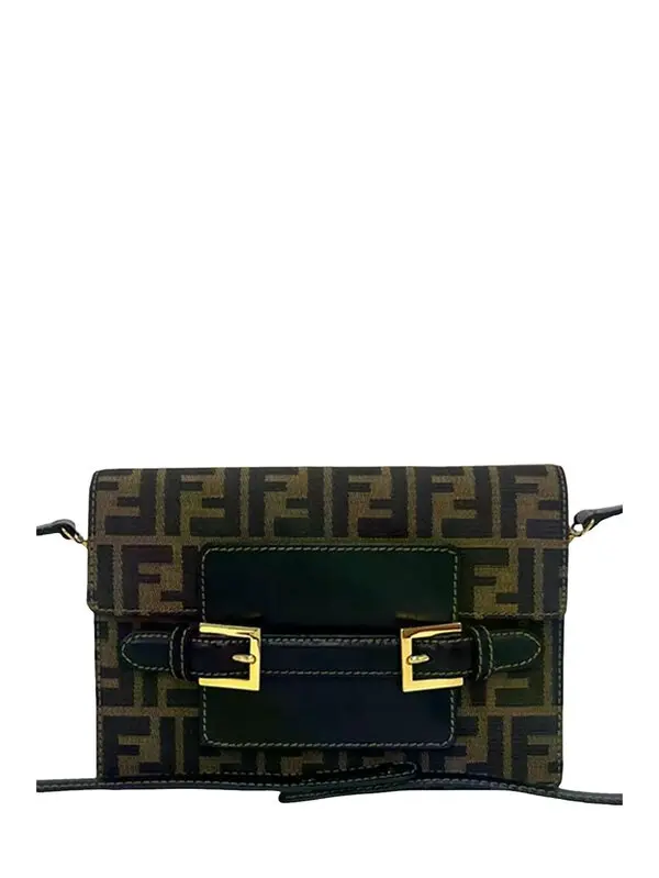 Fendi Zucca Canvas Shoulder Bag - Brown