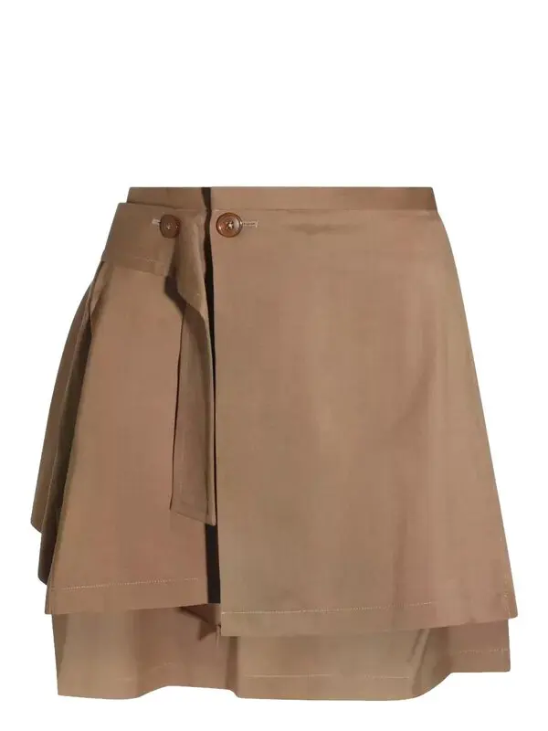 VIVIENNE WESTWOOD Megan Kilt Layered Wrap Mini Skirt - Neutrals