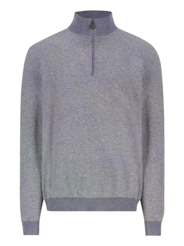 Loro Piana Cashmere Half-zip Sweater - Blue