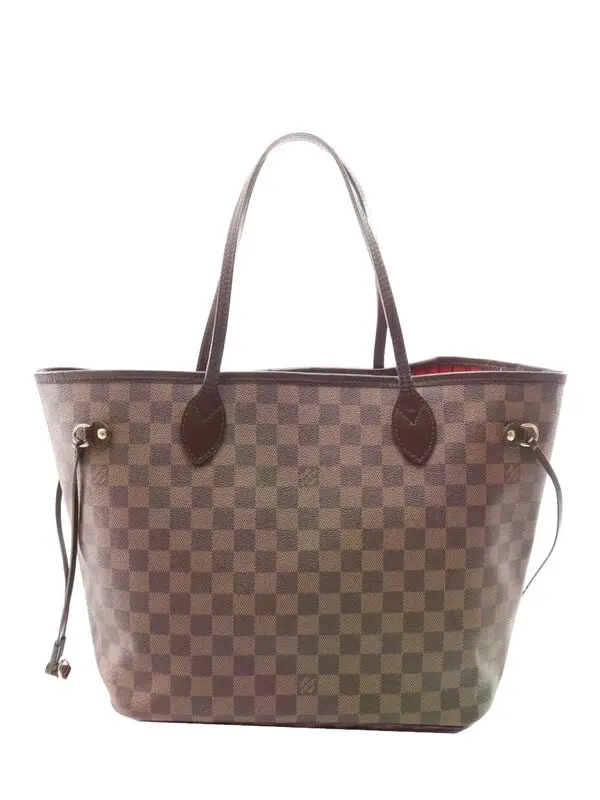 LOUIS VUITTON Damier Ebene Neverfull Mm Tote Bag - Brown