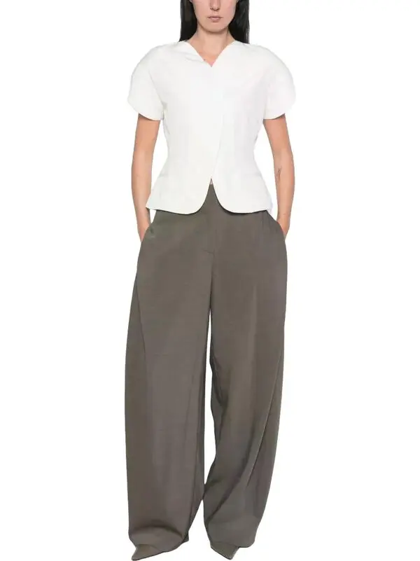 Jacquemus Ovalo Short-sleeve Blouse - White