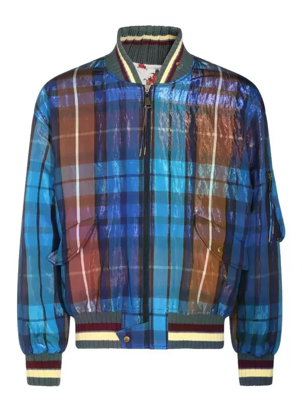 VIVIENNE WESTWOOD Plaid Bomber Jacket - Blue