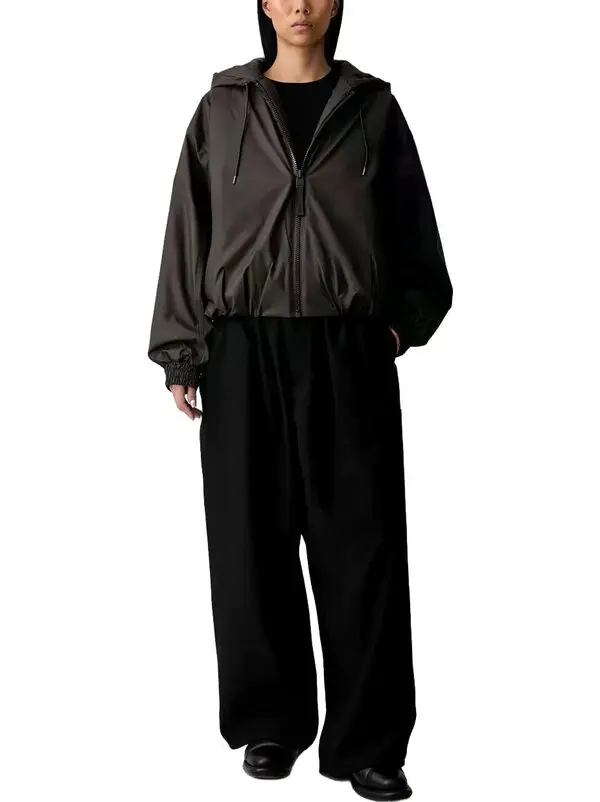 Rains Hooded Zip-up Jacket - Brown