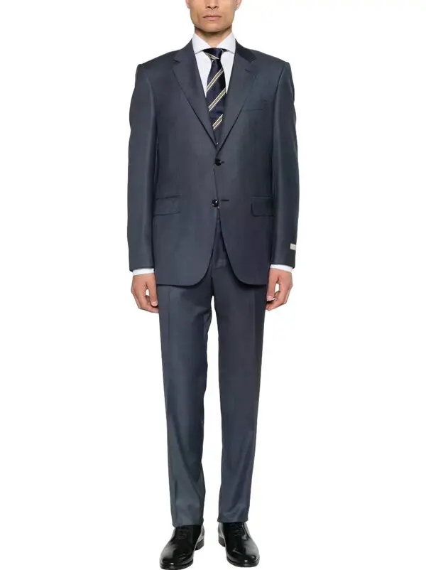 Canali Single-breasted Notched-lapels Suit - Blue