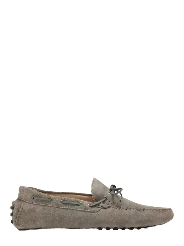 FORSA Ferdinand Suede Loafers With Bow Detailing - Grey