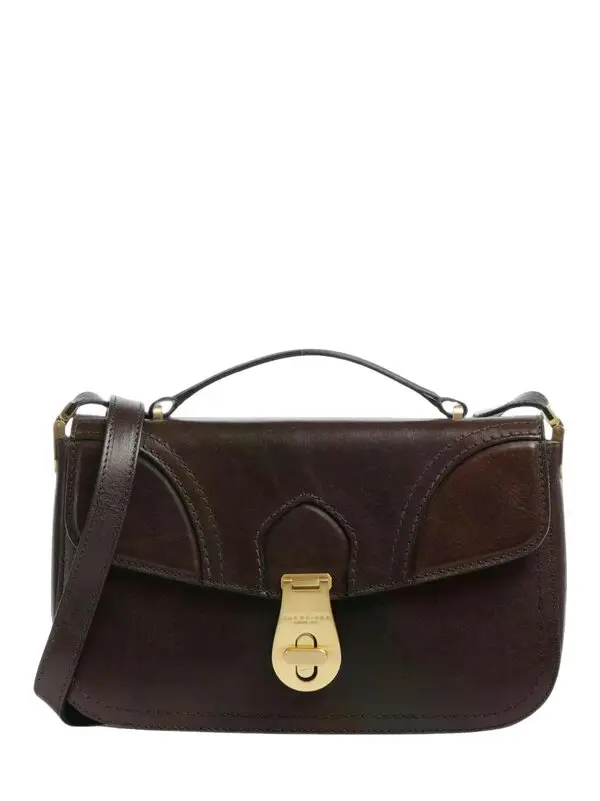THE BRIDGE Leather Flap Tote Bag - Brown