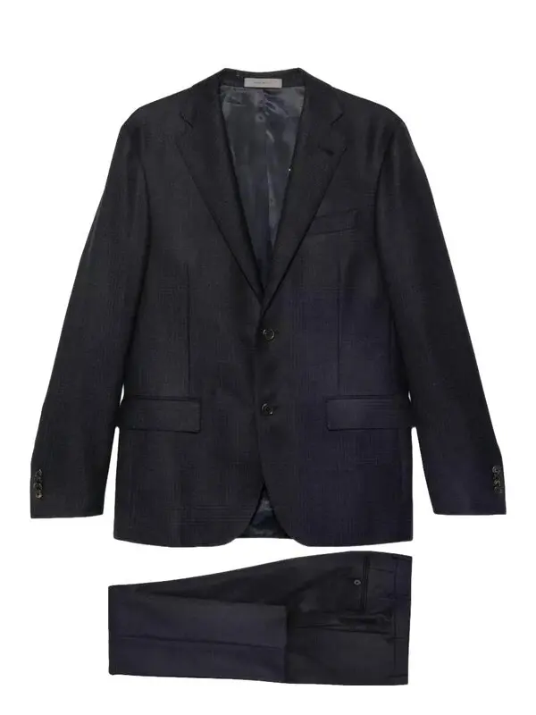 Corneliani Check-pattern Single-breasted Suit - Blue