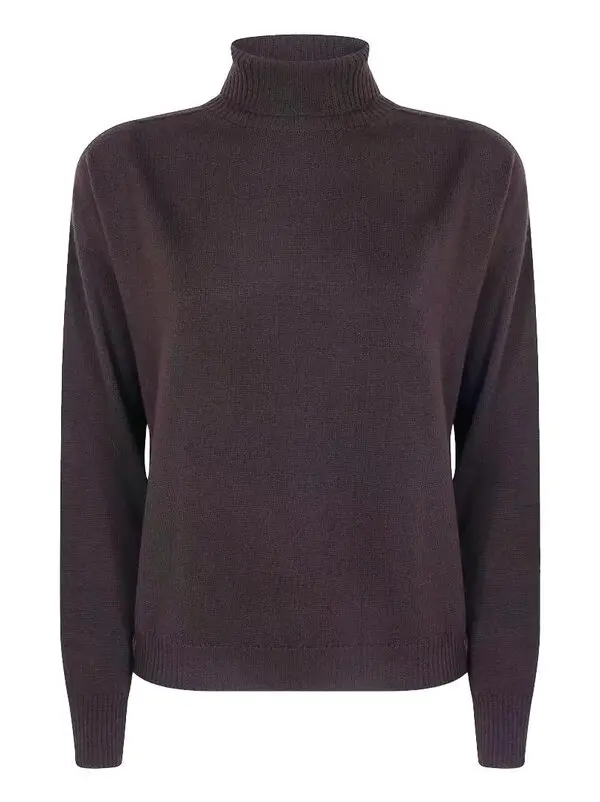 DRUMOHR Roll Neck Wool Sweater - Brown