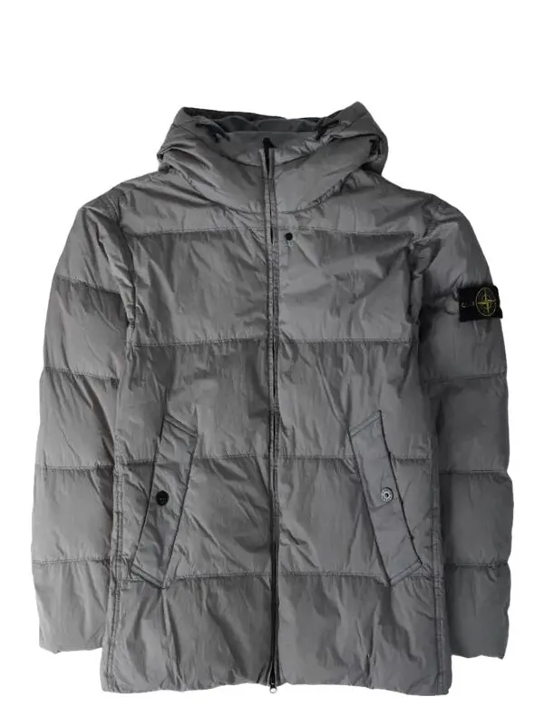 Stone Island Crinkle Reps Ny Hooded Jacket - Grey