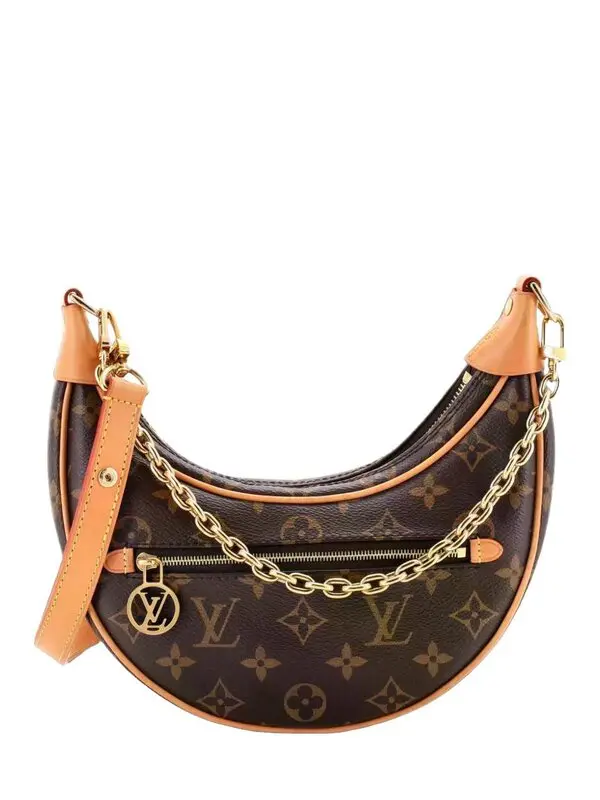 LOUIS VUITTON Monogram Canvas Loop Hobo Bag - Brown