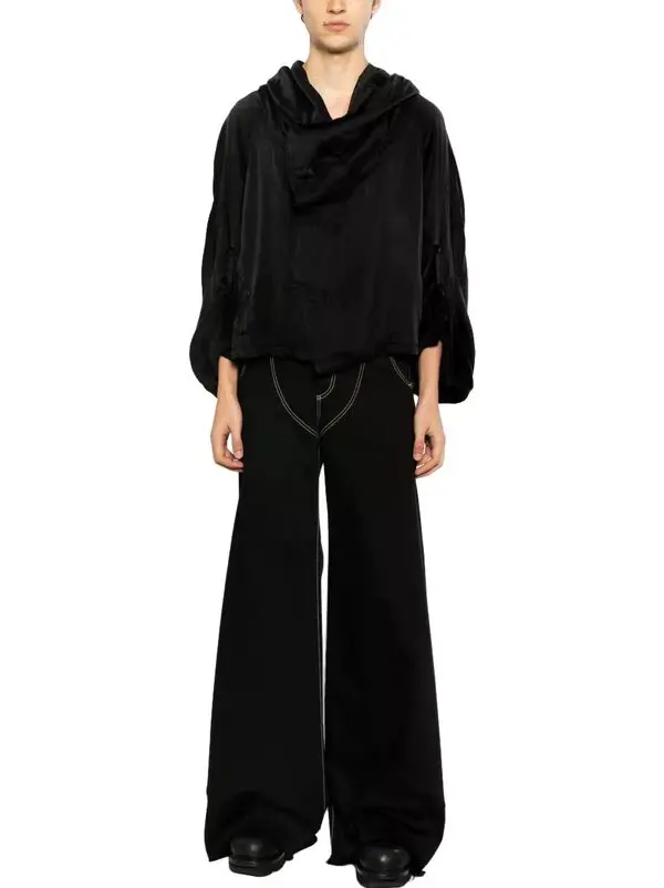 JULIUS Hooded Cropped Jacket - Black