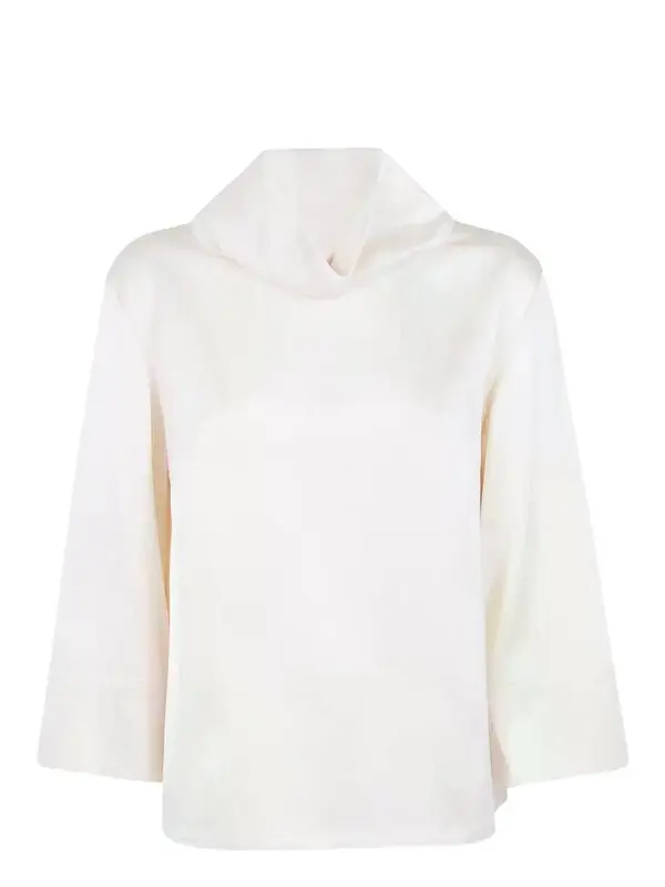 BY MALENE BIRGER Vica High Neck Blouse - Neutrals