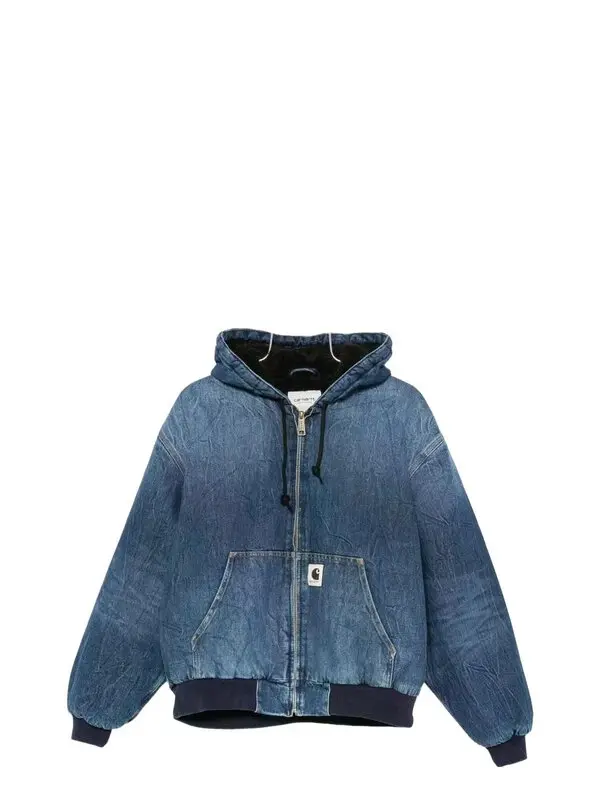 Carhartt Work In Progress Denim Zip-up Hooded Jacket - Blue