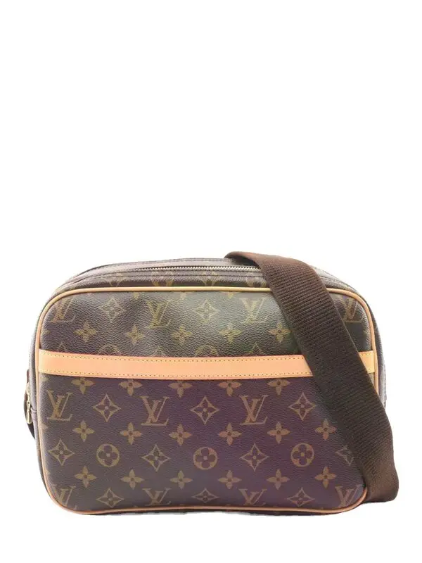 LOUIS VUITTON Monogram Reporter Pm Crossbody Bag - Brown