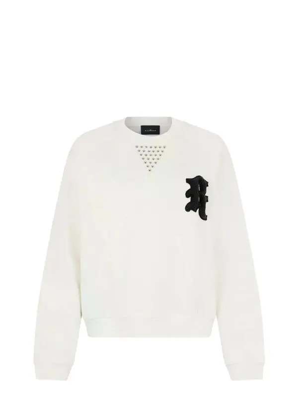 John Richmond Logo Patch Sweatshirt - Neutrals