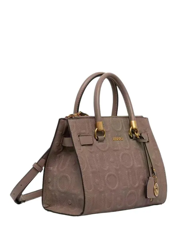 Liu Jo Small Satchel Bag With Embossed Logo - Brown