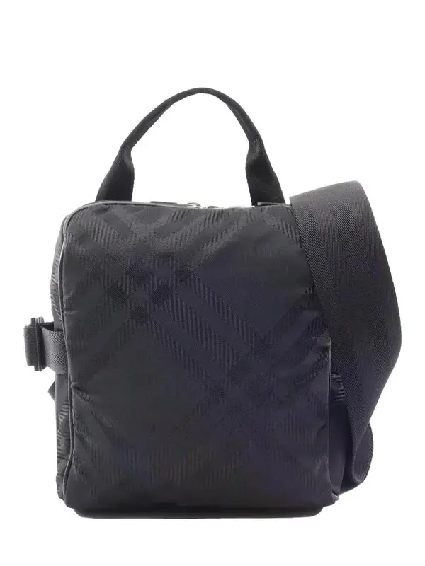Burberry Nylon Check Crossbody Bag - Black
