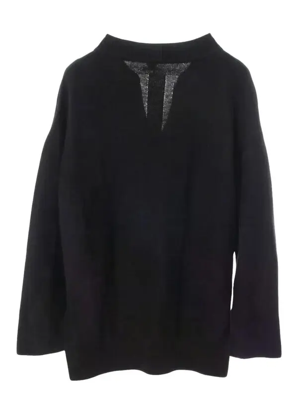 Hermès Jacquard H Pattern V-neck Sweater - Black