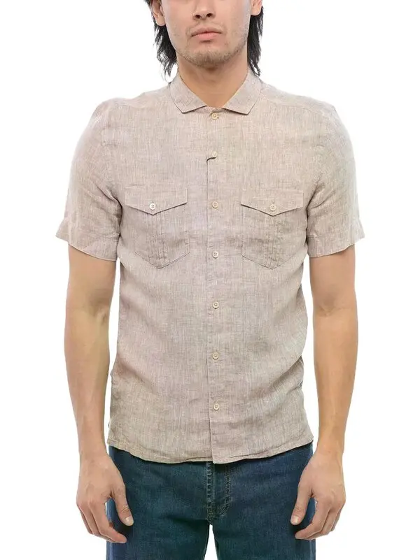 Corneliani Saharan Short-sleeve Shirt - Neutrals