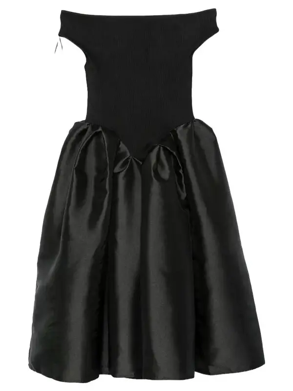 MARQUES' ALMEIDA Off-shoulder Puffed Dress - Black