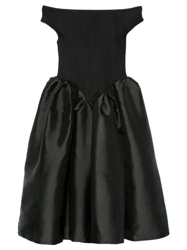 MARQUES' ALMEIDA Off-shoulder Puffed Dress - Black