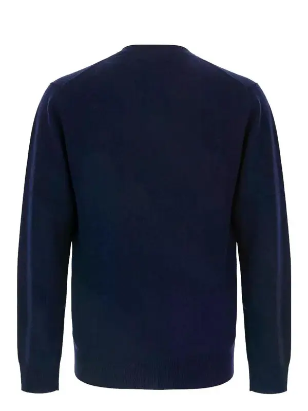 Aspesi Fine Knit V-neck Sweater - Blue