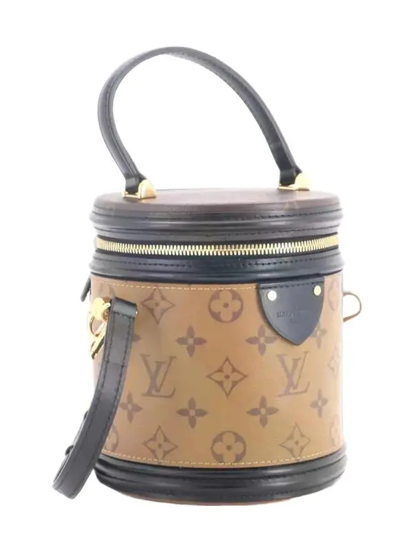 LOUIS VUITTON Cannes Handbag Reverse Monogram Canvas Satchel - Brown