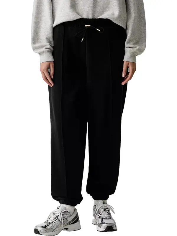 PUMA Drawstring Pintuck Track Pants - Black