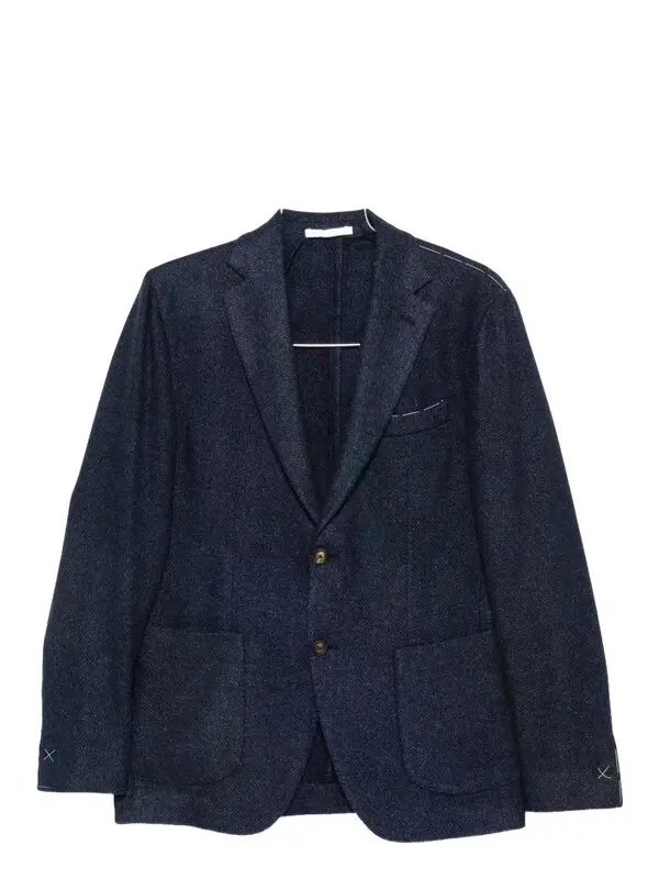 Eleventy Single-breasted Notch-lapel Blazer - Blue
