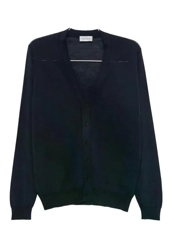 John Smedley Bradrick V-neck Cardigan - Blue