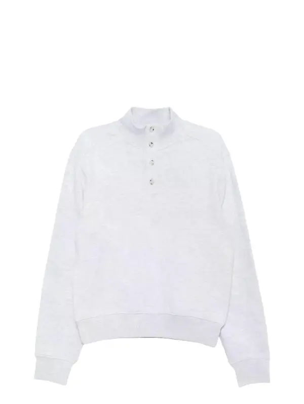 ENTIRE STUDIOS High-neck Button-up Sweatshirt - Grey